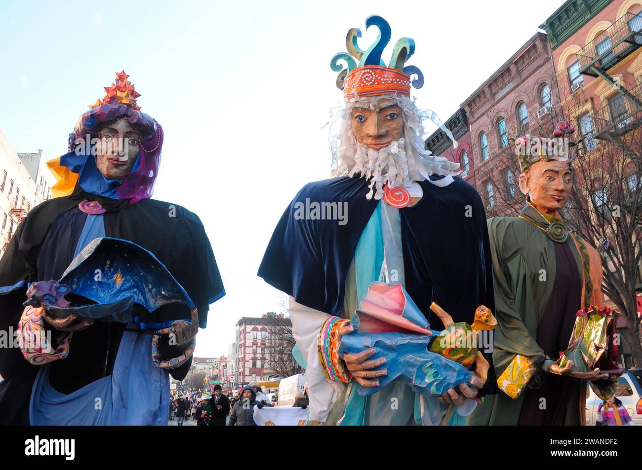 New York City, United States. 05th Jan, 2024. Three puppets ...