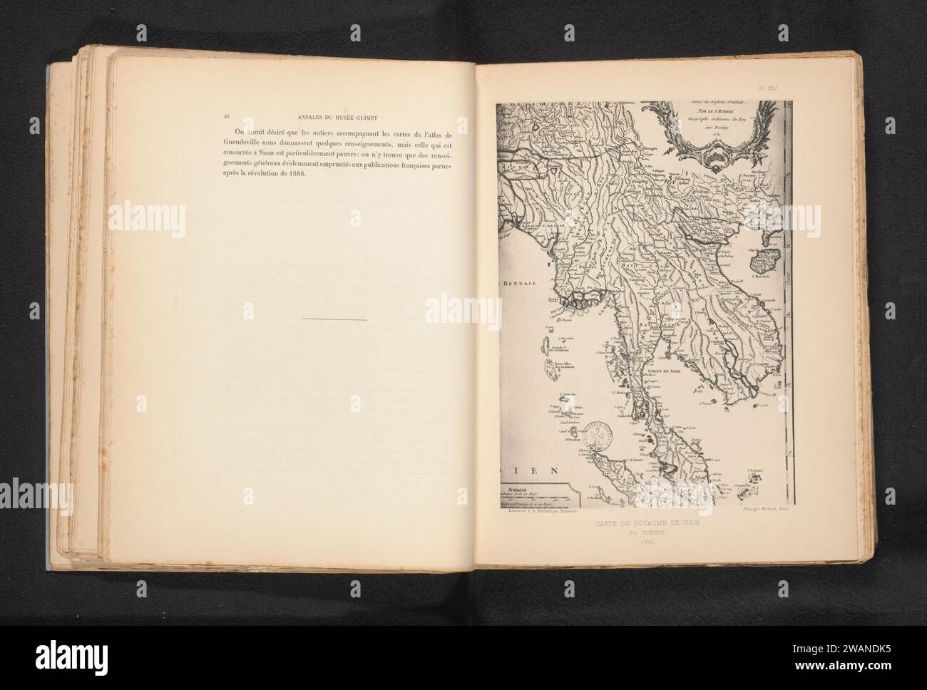 Reproduction of a map of Thailand, Michel Berthaud, after Anonymous, c ...