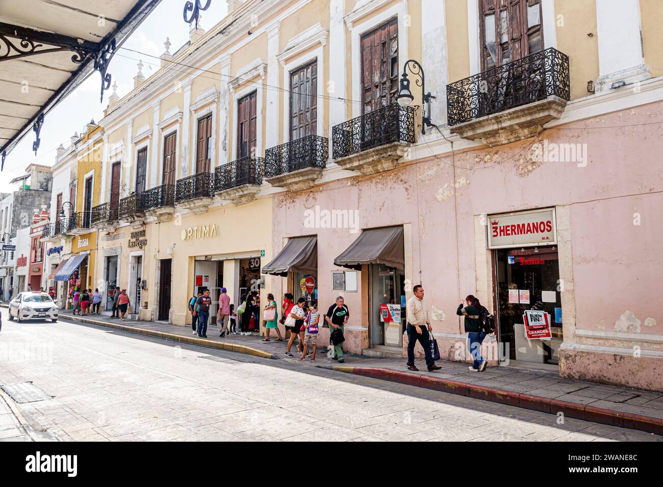Merida Mexico,centro historico central historic district,Calle 60,man ...