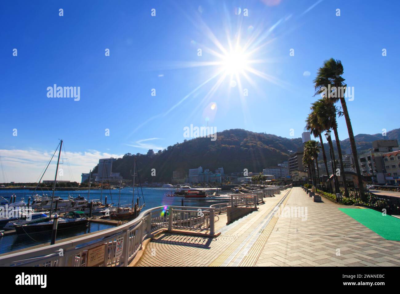 Atami Marina on the Izu Peninsula in Shizuopka Prefecture, Japan Stock ...