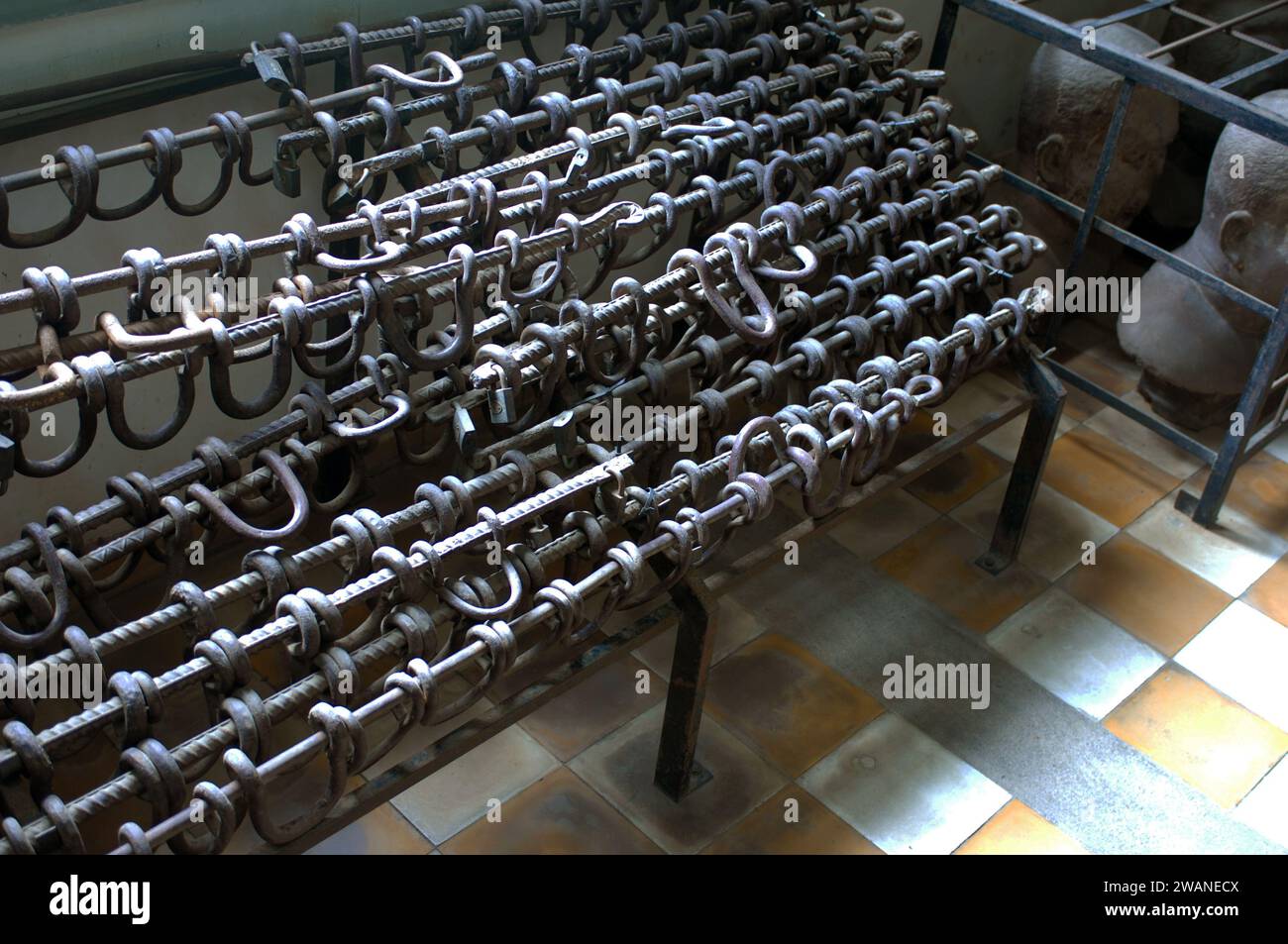 Iron leg irons, Tuol Sleng Genocide Museum (S-21 Security Prison ...