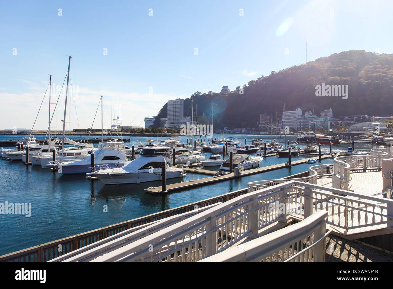 Atami Marina and Atami Water Park at Izu Peninsula in Shizuoka ...