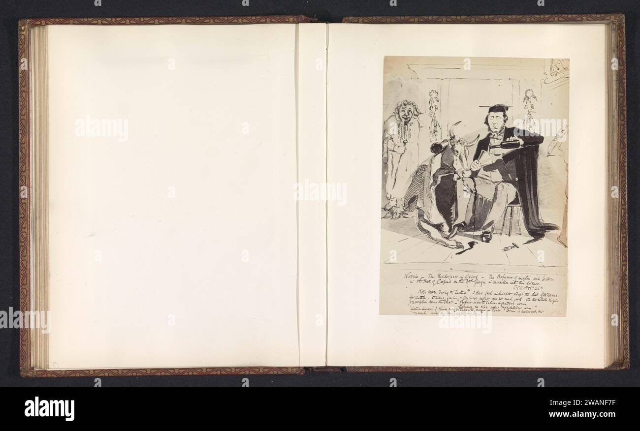 Photo production of a drawing, representing Professor Conington has a ...