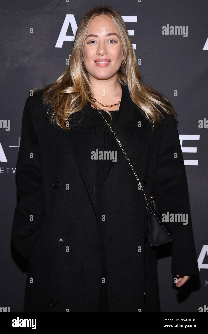 New York, USA. 05th Jan, 2024. Amanda Hirsch attends the A E 'The ...