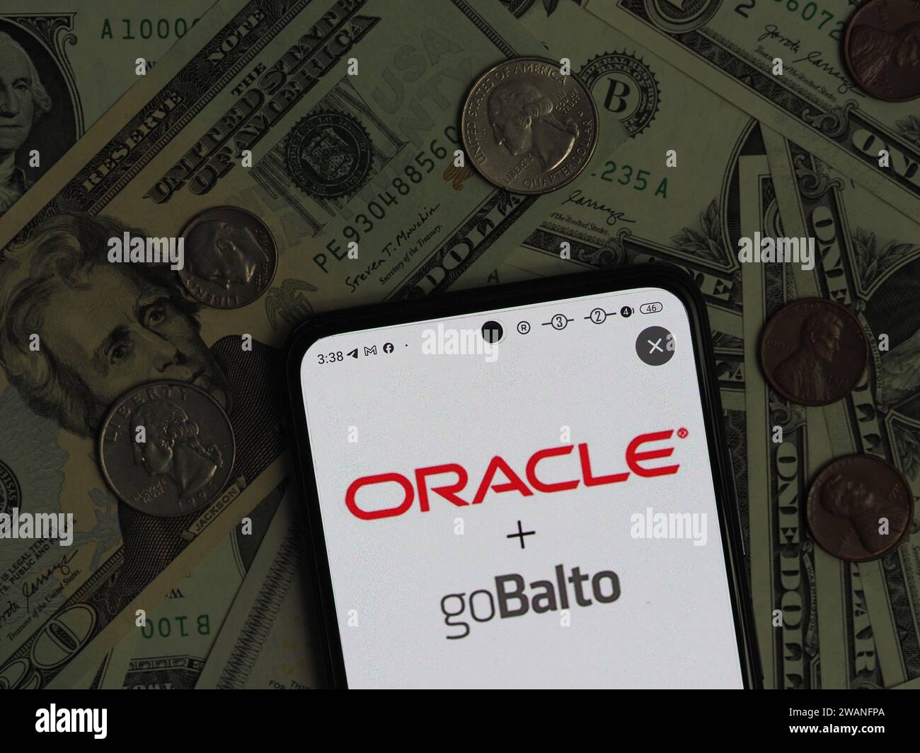 In this photo illustration, a goBalto logo seen displayed on a ...