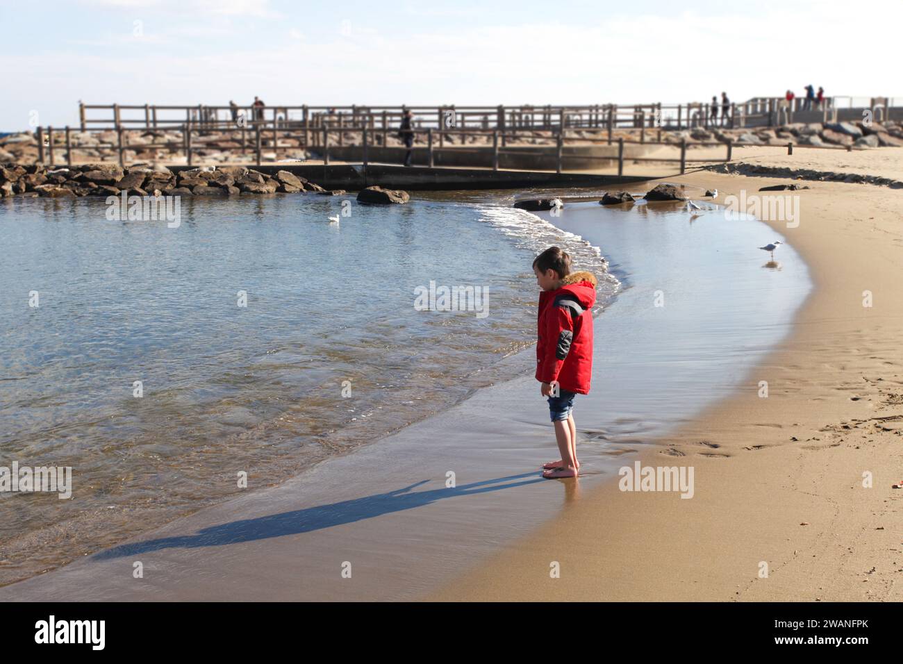 Atami Beach on the Izu Peninsula in Shizuopka Prefecture, Japan. Taken ...