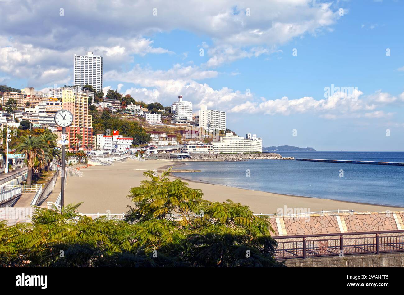 Atami Beach on the Izu Peninsula in Shizuopka Prefecture, Japan. Taken ...