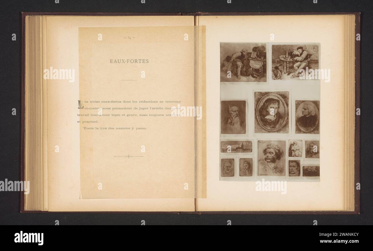 Photo production of thirteen etchings of portraits of musicians and ...