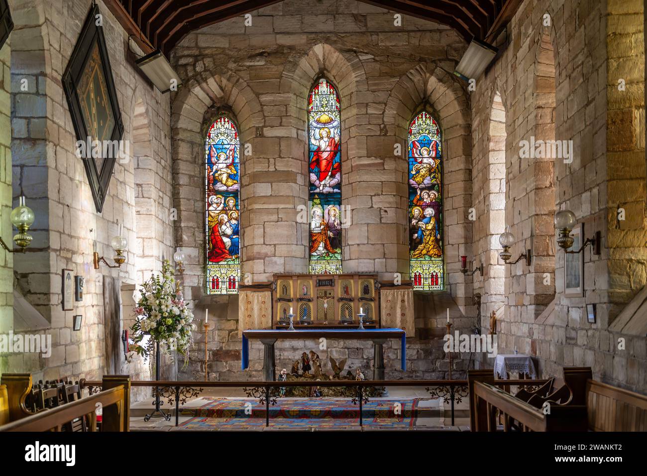 St Mary's Church Holy Island Stock Photo - Alamy