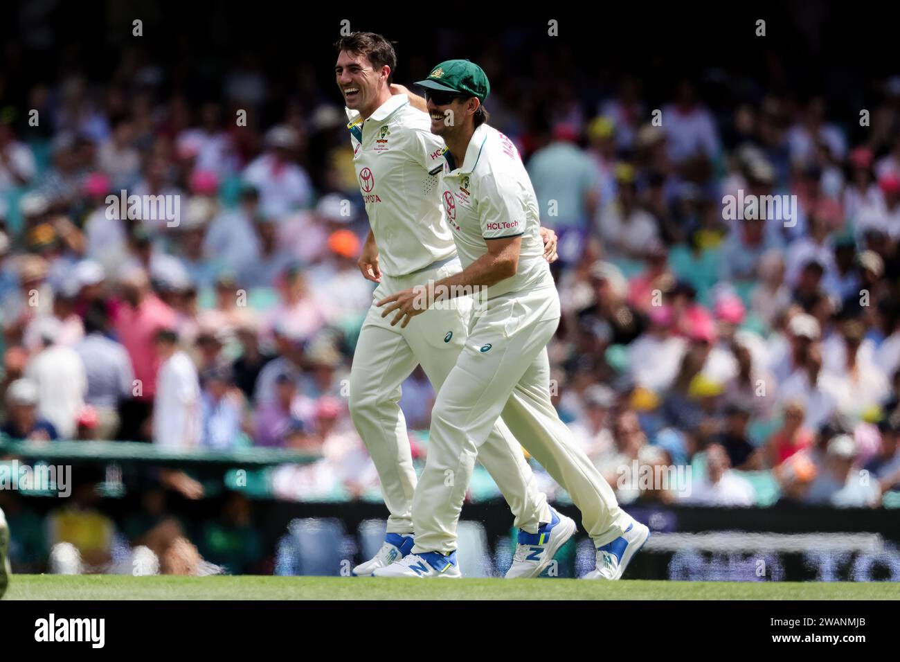 Sydney, Australia, 6 January, 2024. Pat Cummins of Australia celebrates ...