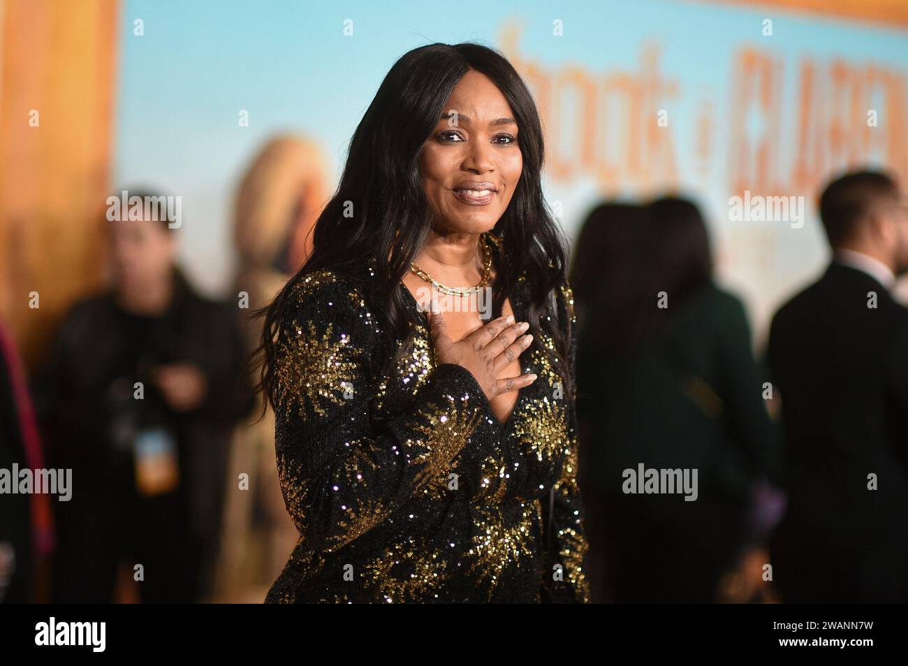 Angela Bassett arrives at the premiere of "The Book of Clarence" on ...