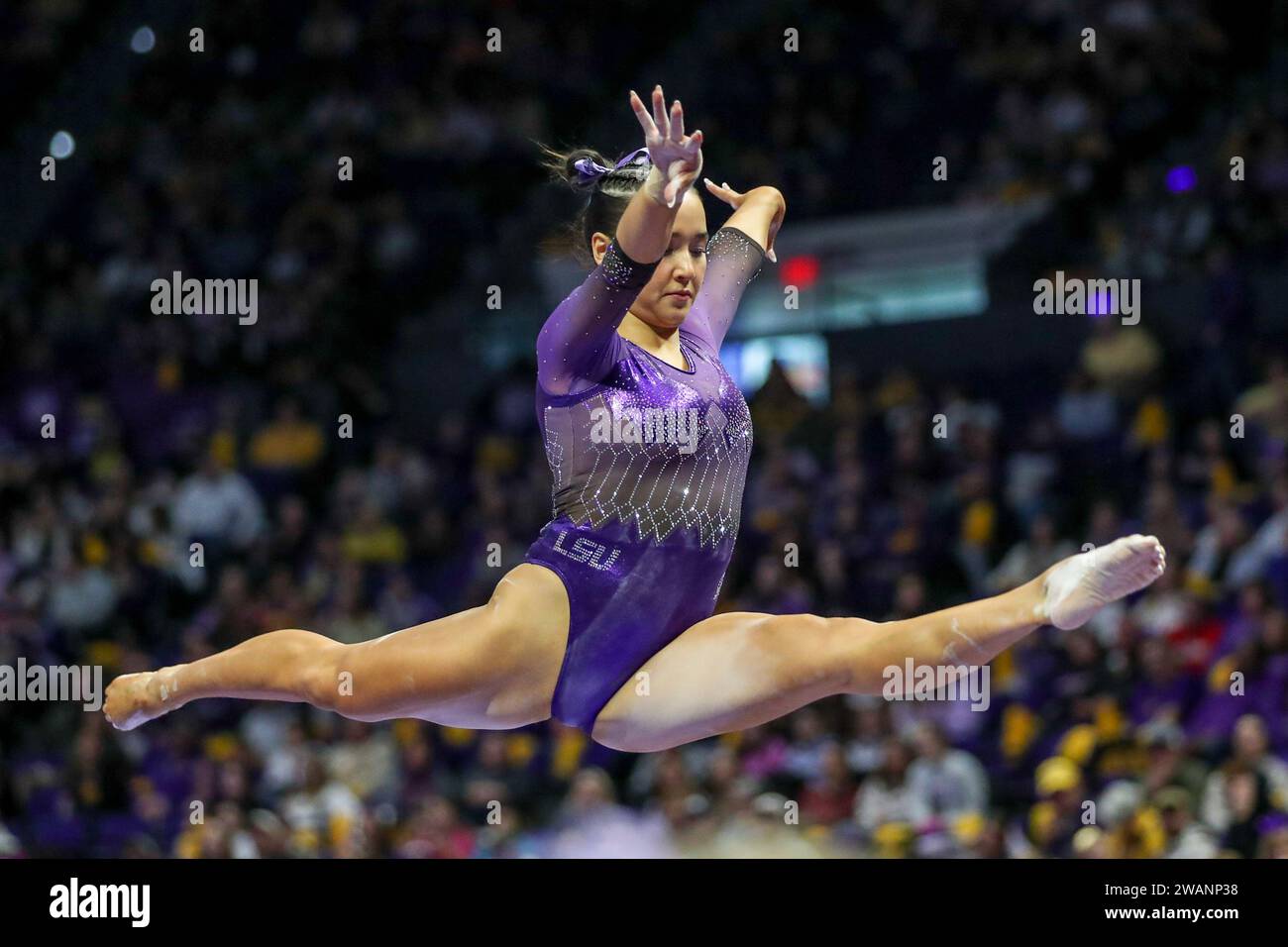 January 05, 2024: LSU's Aleah Finnegan competes on the balance beam ...