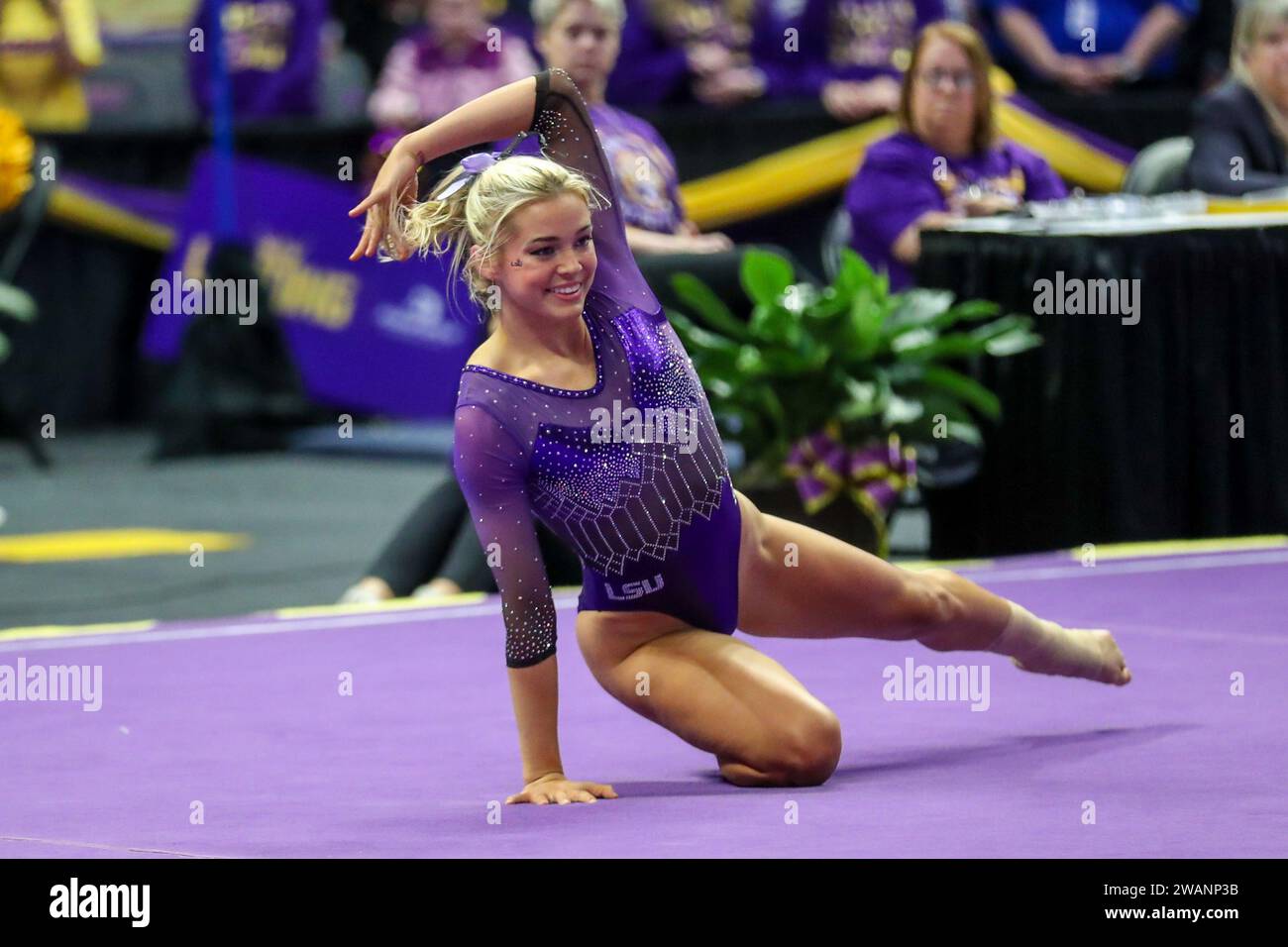 January 05, 2024: LSU's Olivia ''Livvy'' Dunne competes on the floor ...