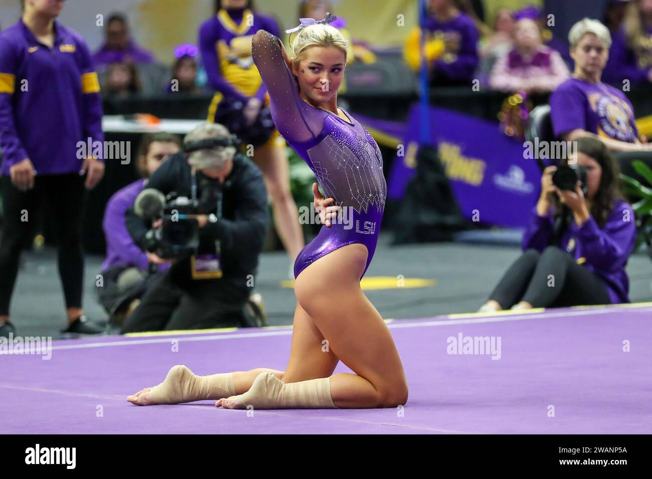 January 05, 2024: LSU's Olivia ''Livvy'' Dunne competes on the floor ...