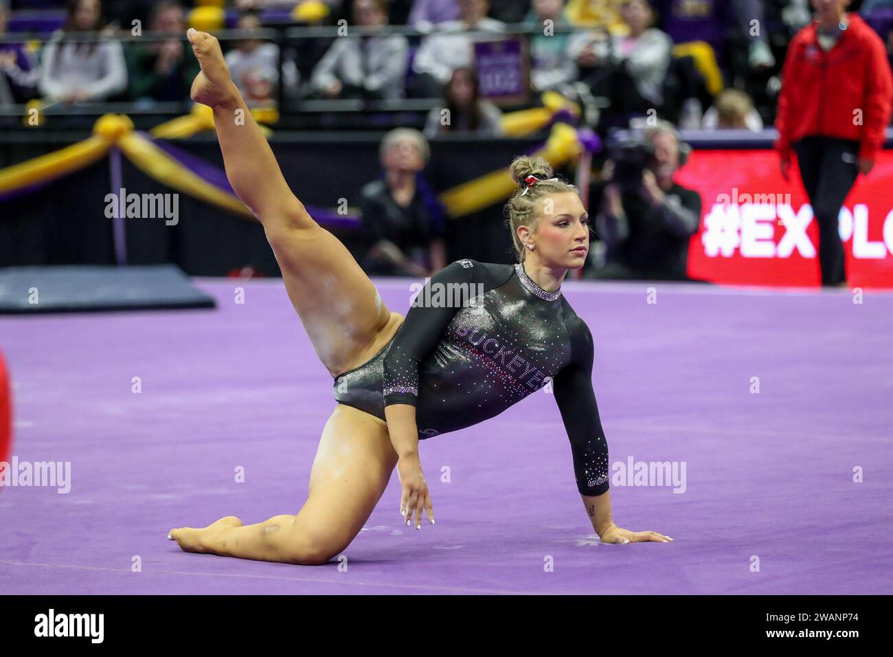 January 05, 2024: Ohio St. gymnast Ella Hodges competes on the floor ...