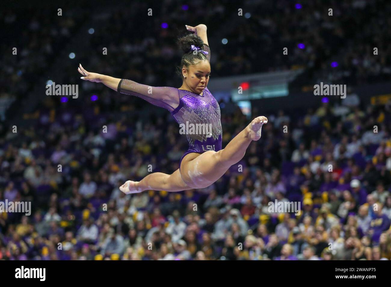 January 05, 2024: LSU's Konnor McClain competes on the balance beam ...