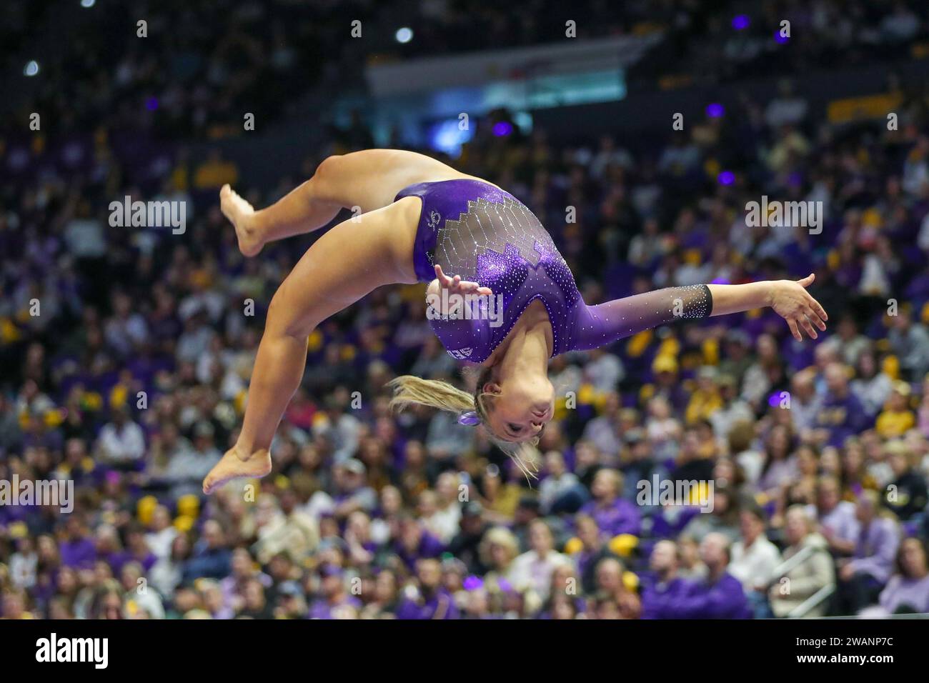 January 05, 2024: LSU's Sierra Ballard competes on the balance beam ...