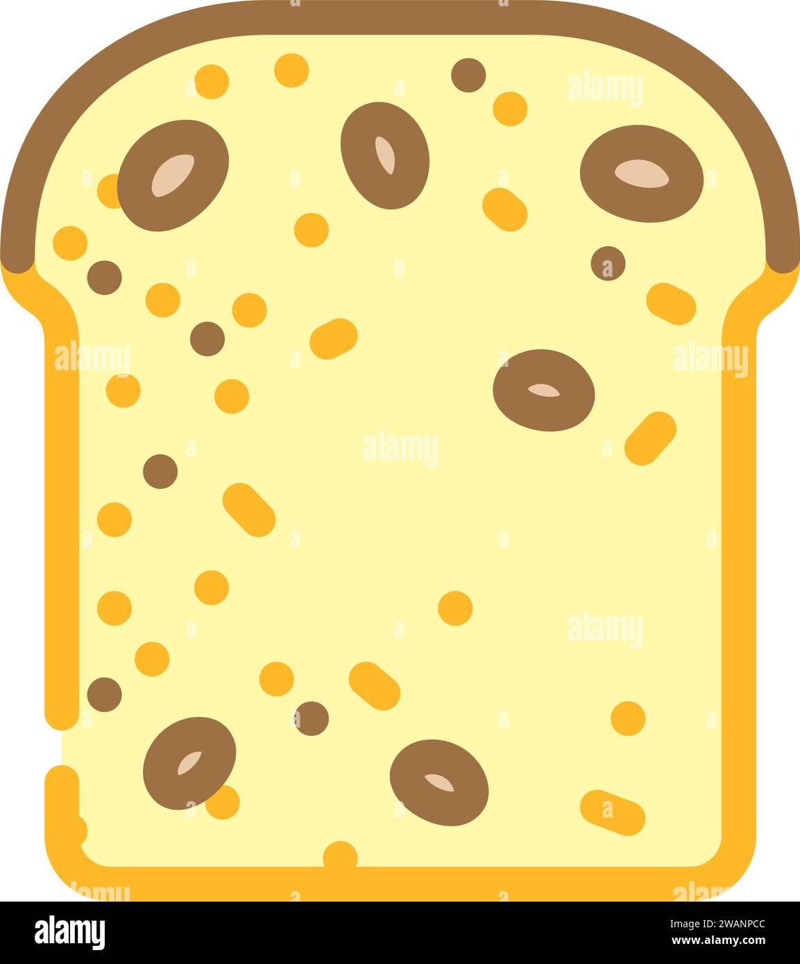 panettone bread italian cuisine color icon vector illustration Stock ...
