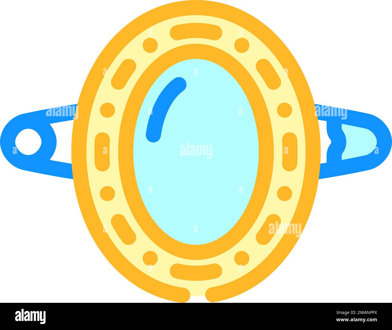 brooch jewelry color icon vector illustration Stock Vector Image & Art ...