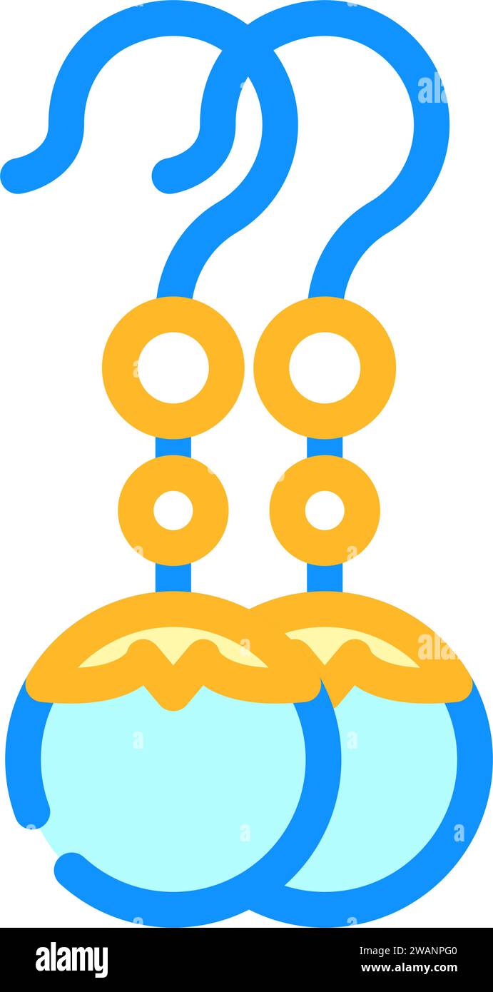earrings jewelry color icon vector illustration Stock Vector Image ...
