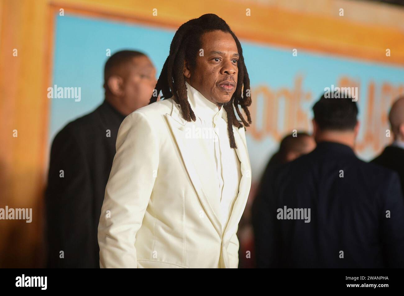 Jay Z arrives at the premiere of "The Book of Clarence" on Friday, Jan ...