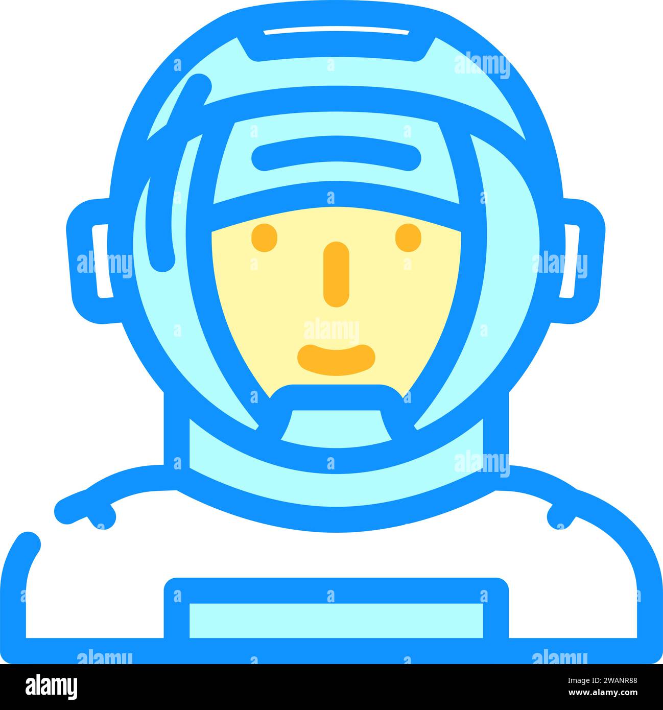 astronaut mask face color icon vector illustration Stock Vector Image ...