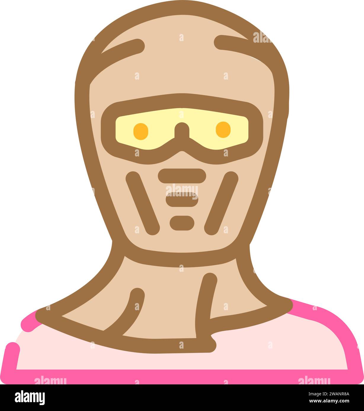 ninja mask face color icon vector illustration Stock Vector Image & Art ...