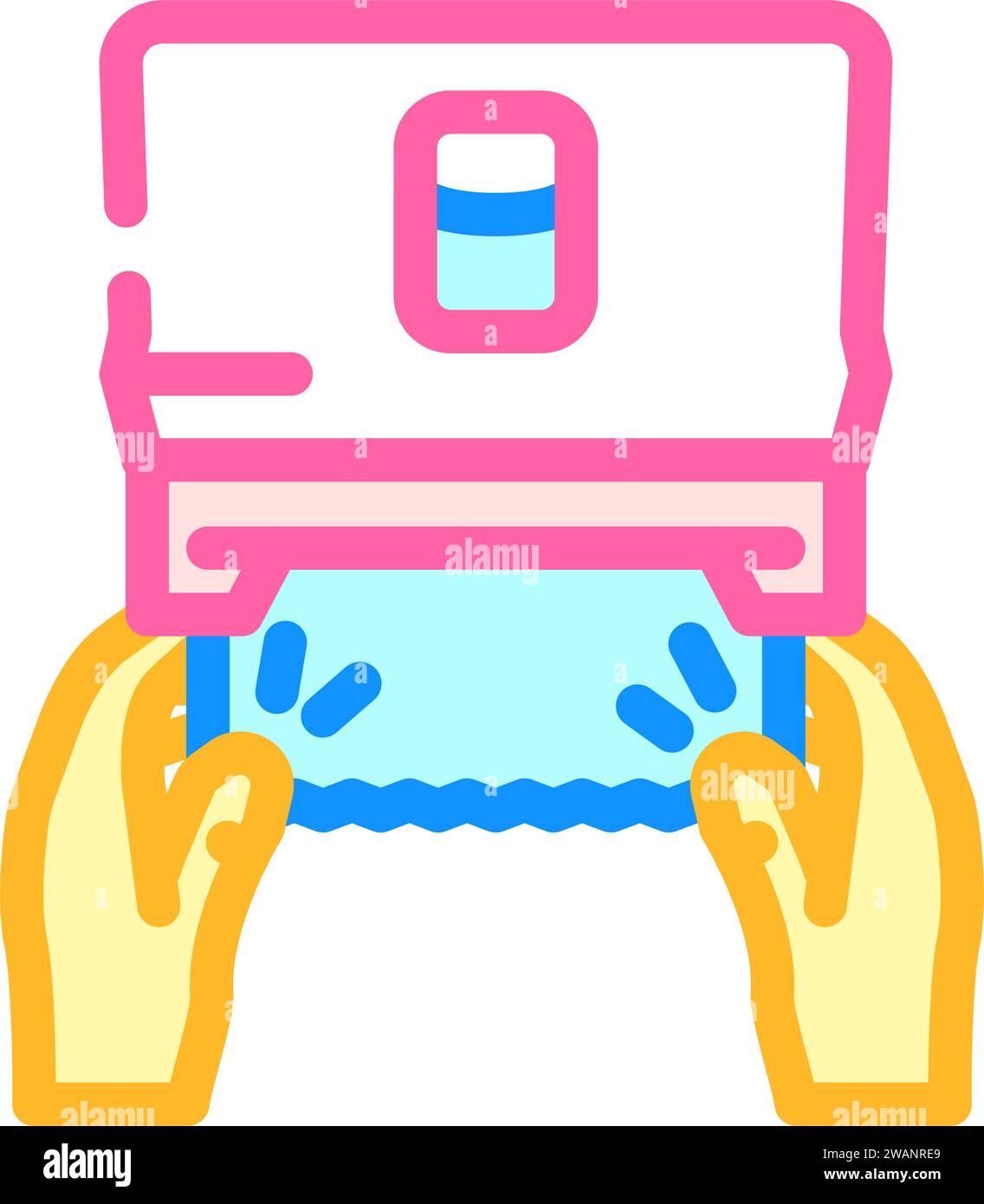 Drying Hands With Towel Drawing