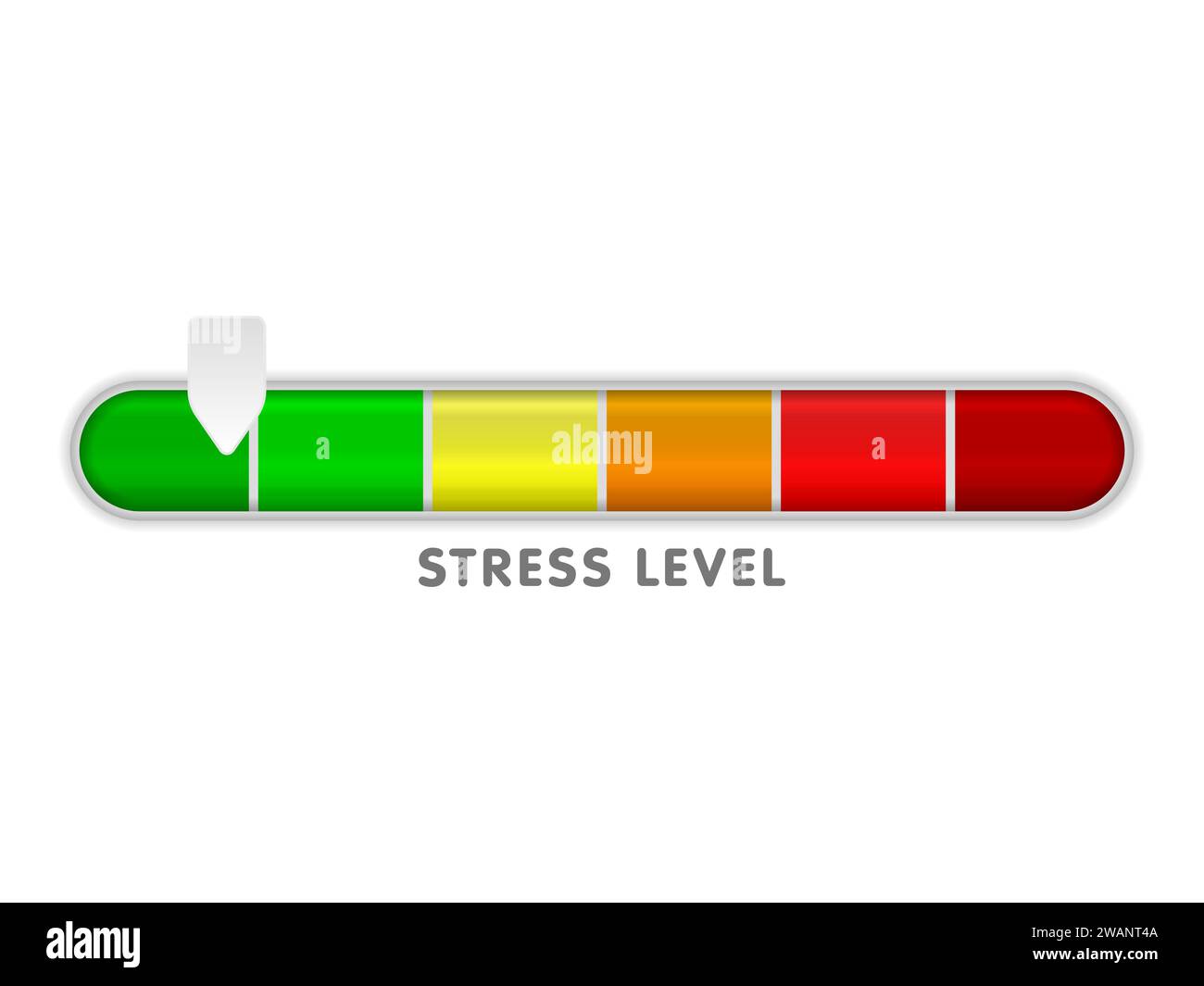 Stress meter on a white background. Vector illustration Stock Photo - Alamy