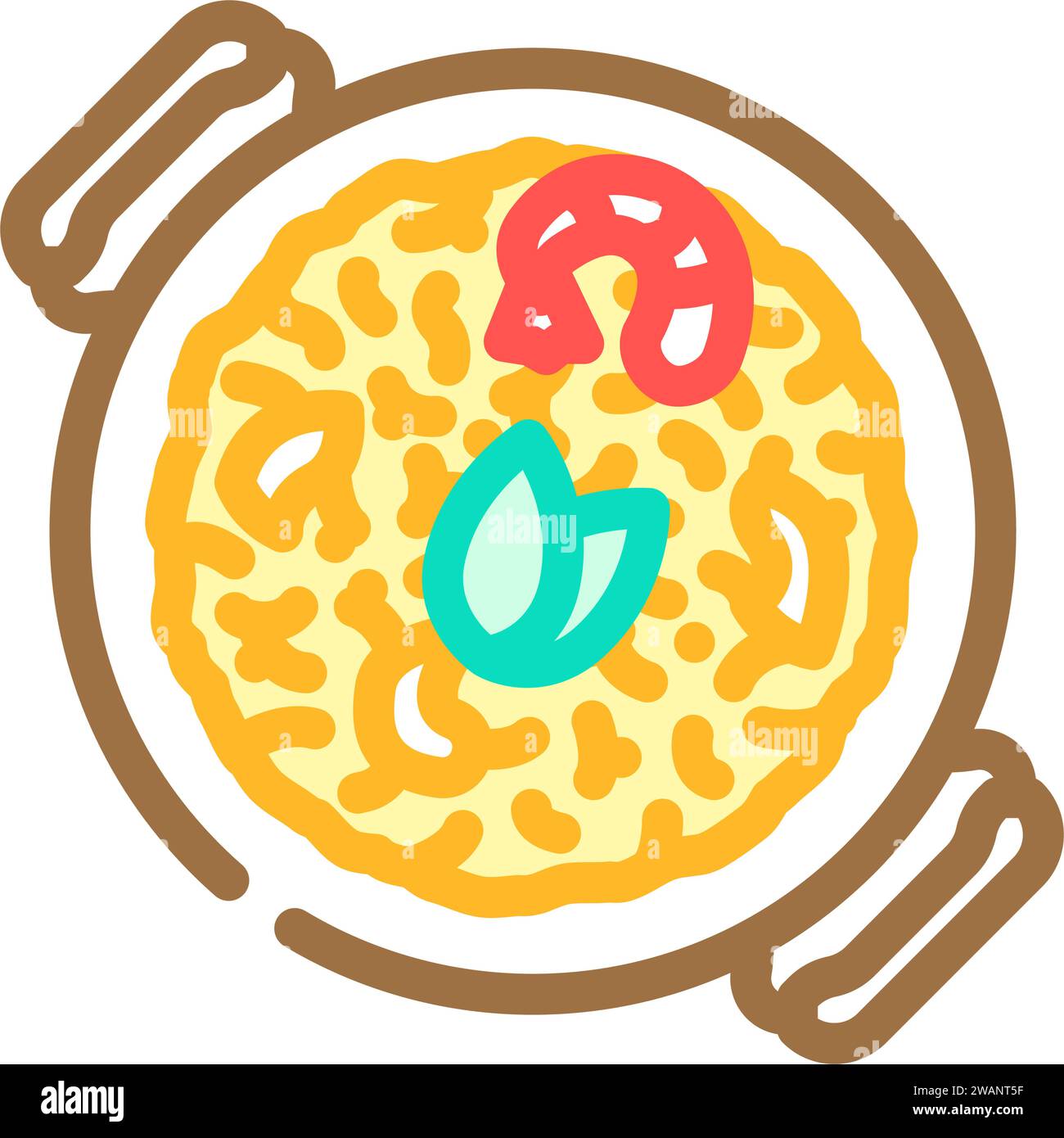 fideua spanish cuisine color icon vector illustration Stock Vector ...