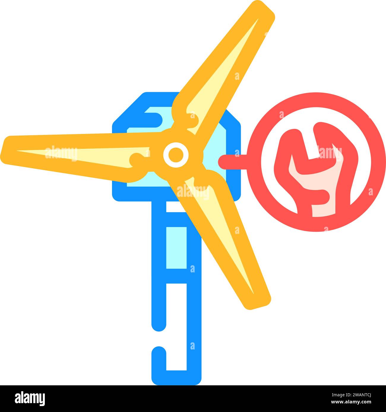 turbine maintenance color icon vector illustration Stock Vector Image ...