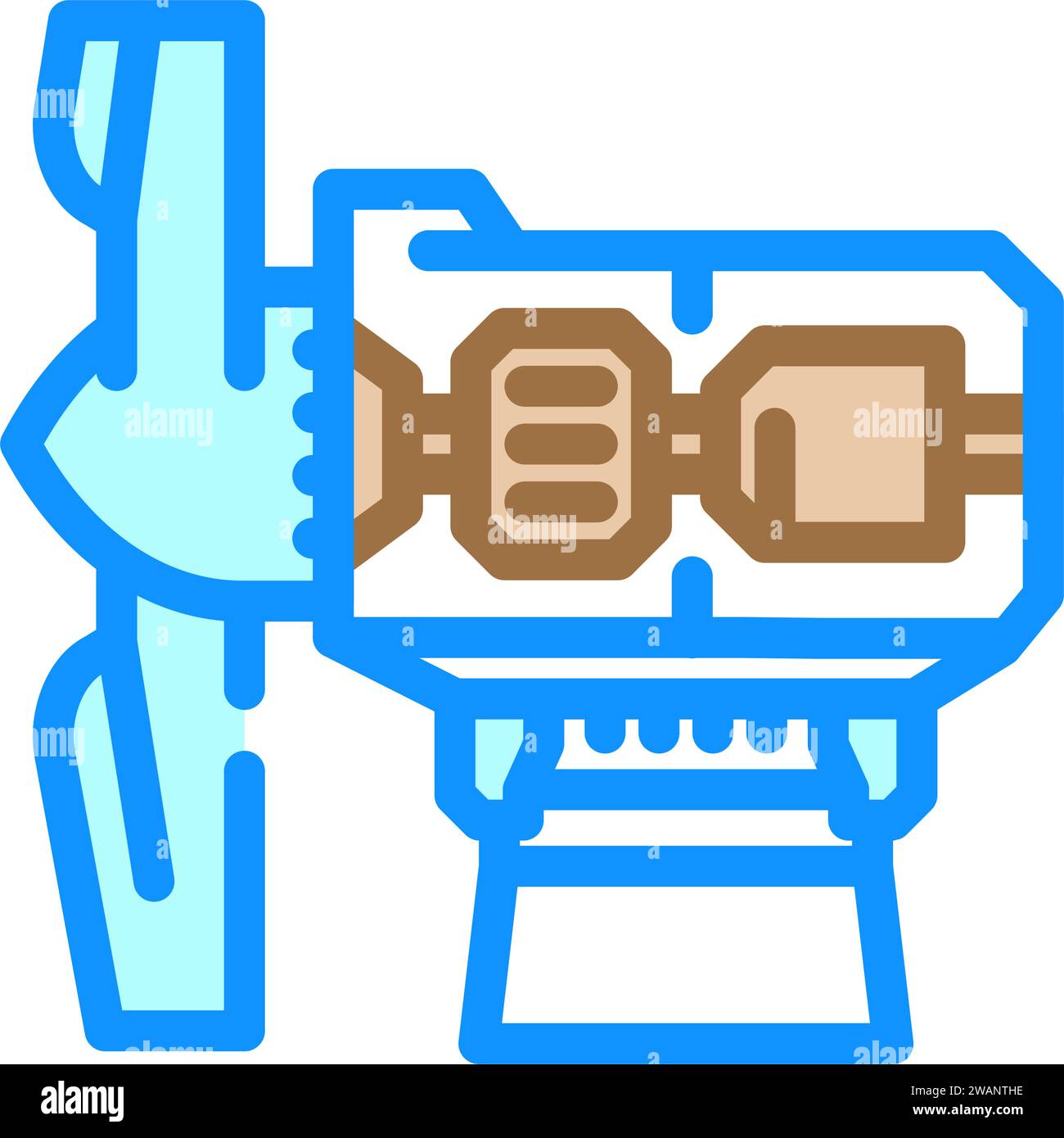 turbine construction wind color icon vector illustration Stock Vector ...
