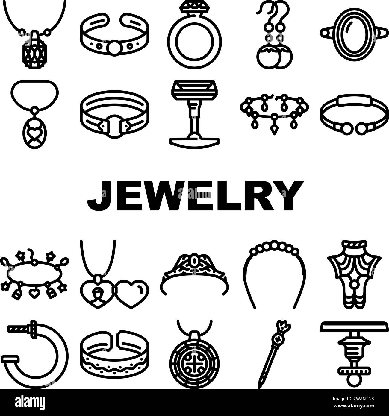 jewelry ring gold jewel icons set vector Stock Vector Image & Art - Alamy