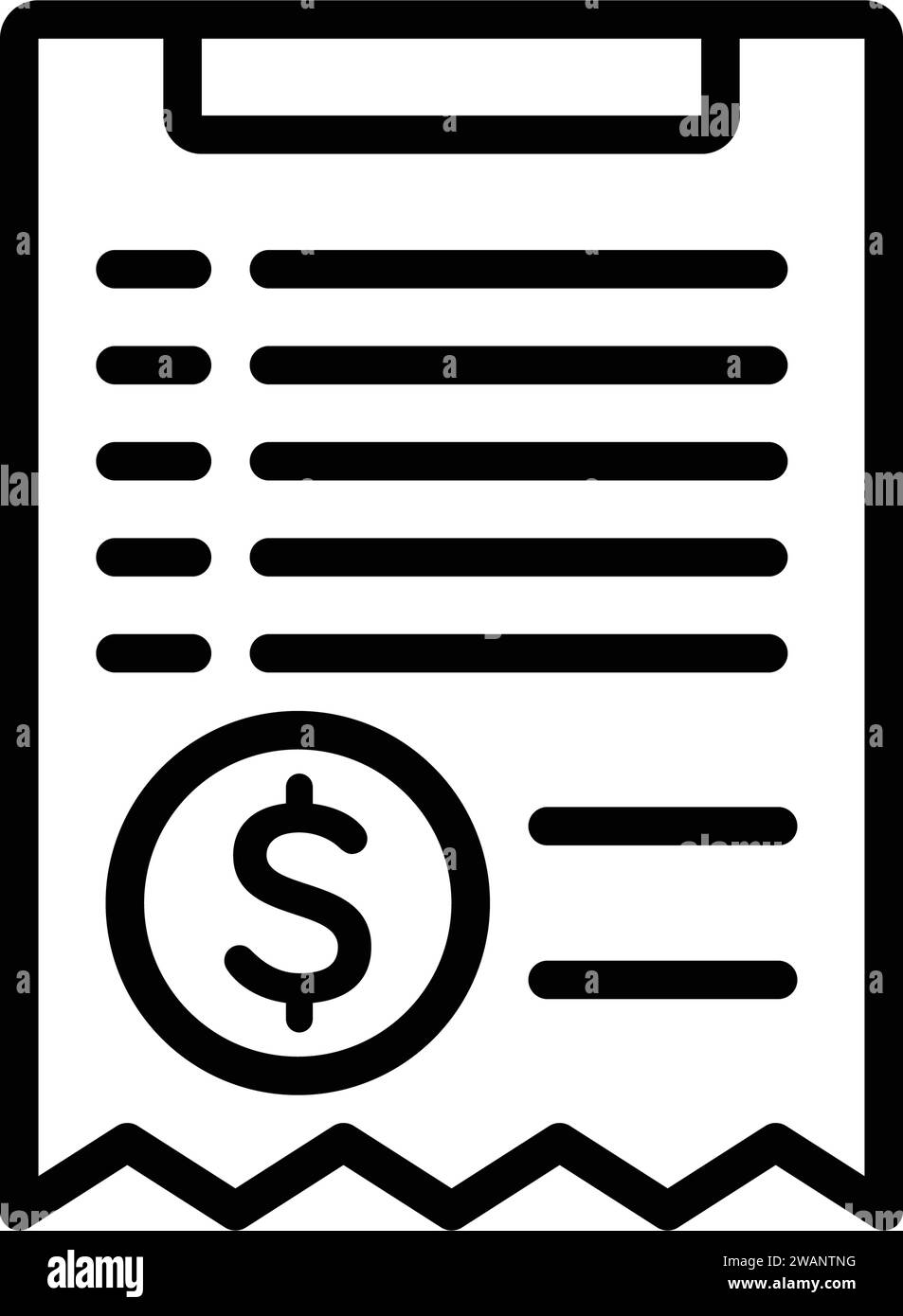 Icon for bill,paper Stock Vector Image & Art - Alamy