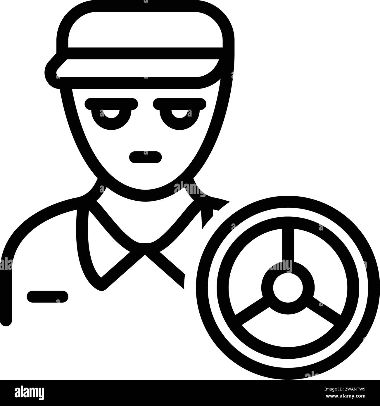 Icon driver chauffeur Black and White Stock Photos & Images - Alamy