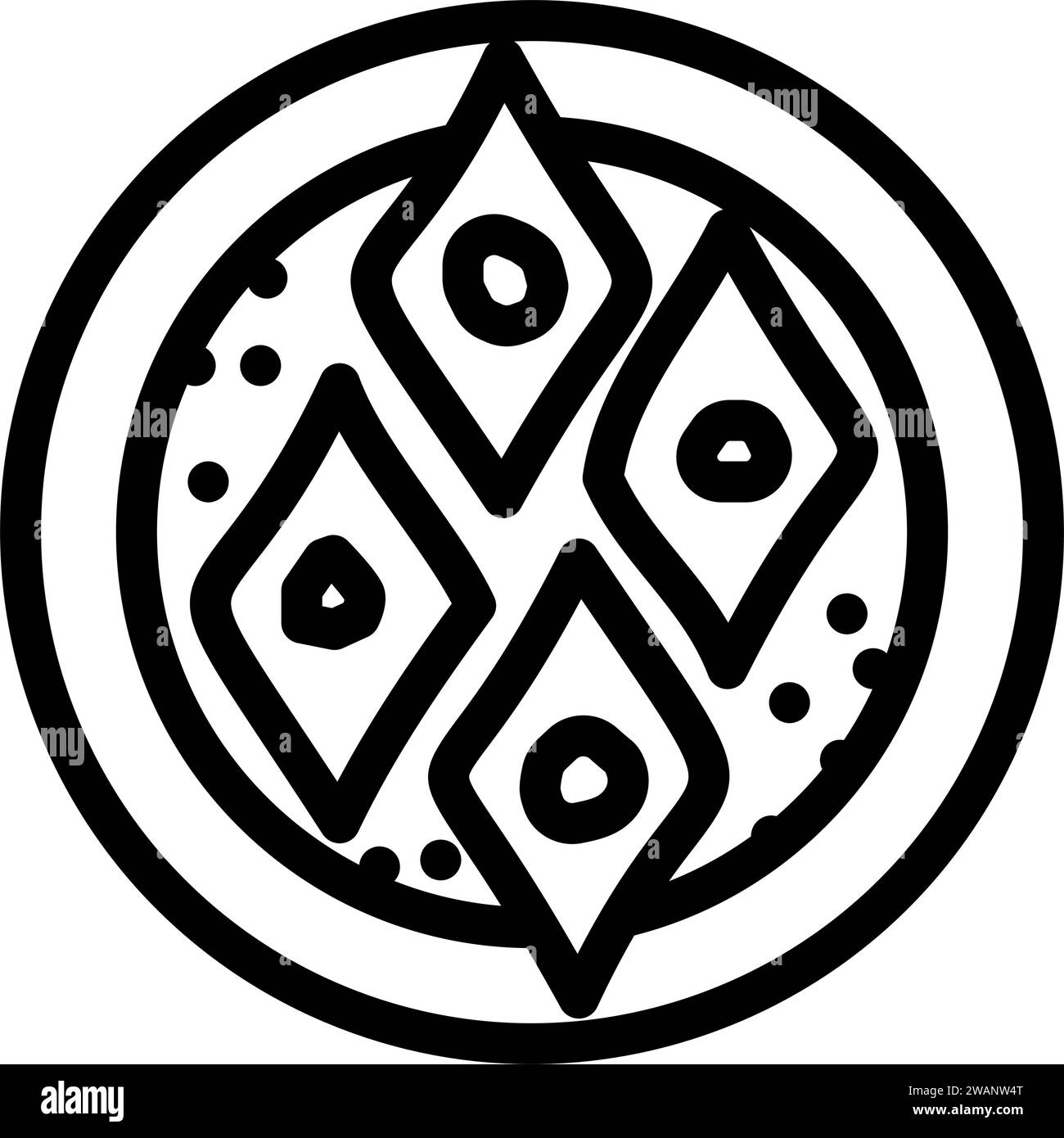 baklava pastry greek cuisine line icon vector illustration Stock Vector ...