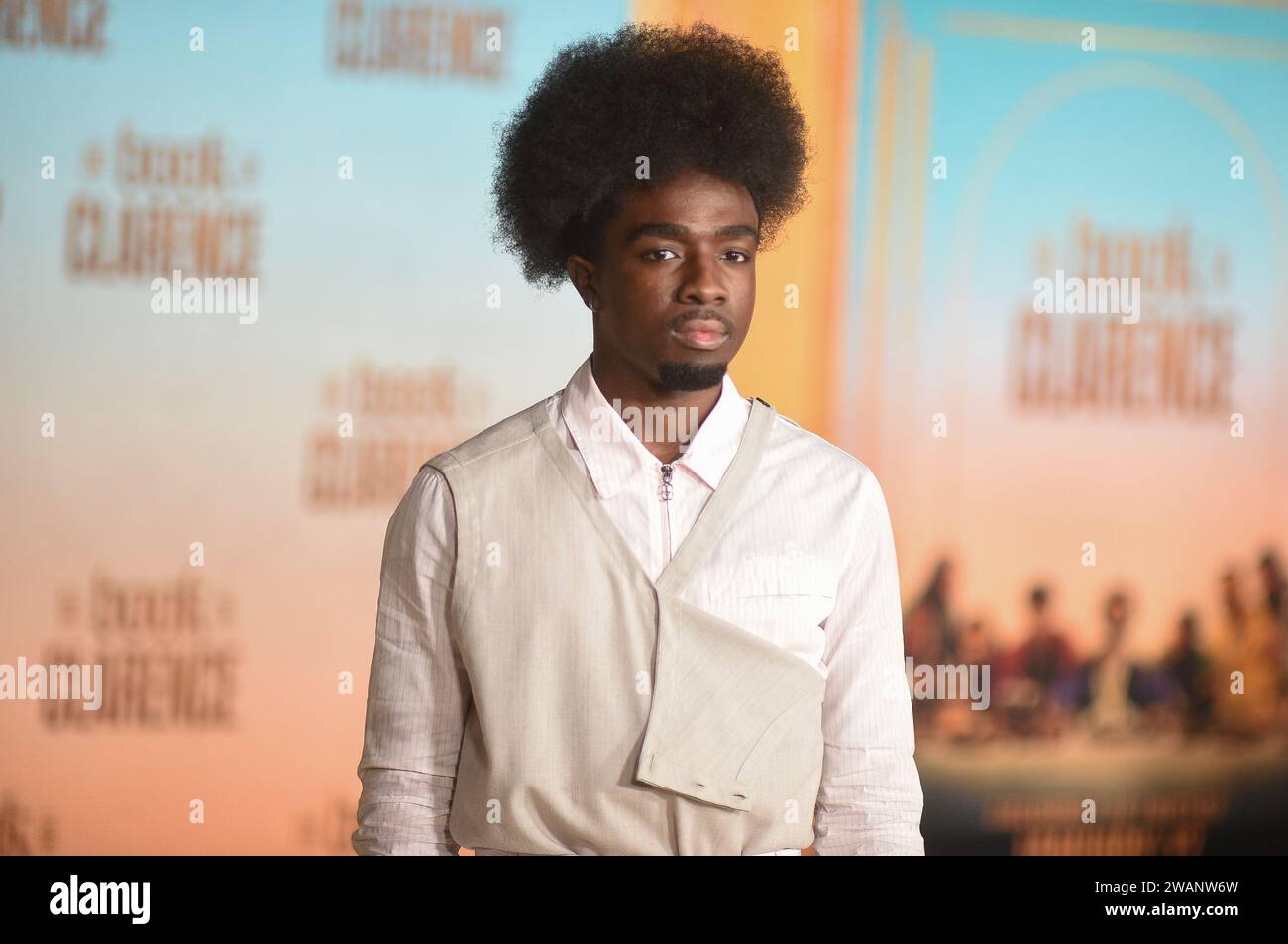 Caleb McLaughlin arrives at the premiere of "The Book of Clarence" on ...