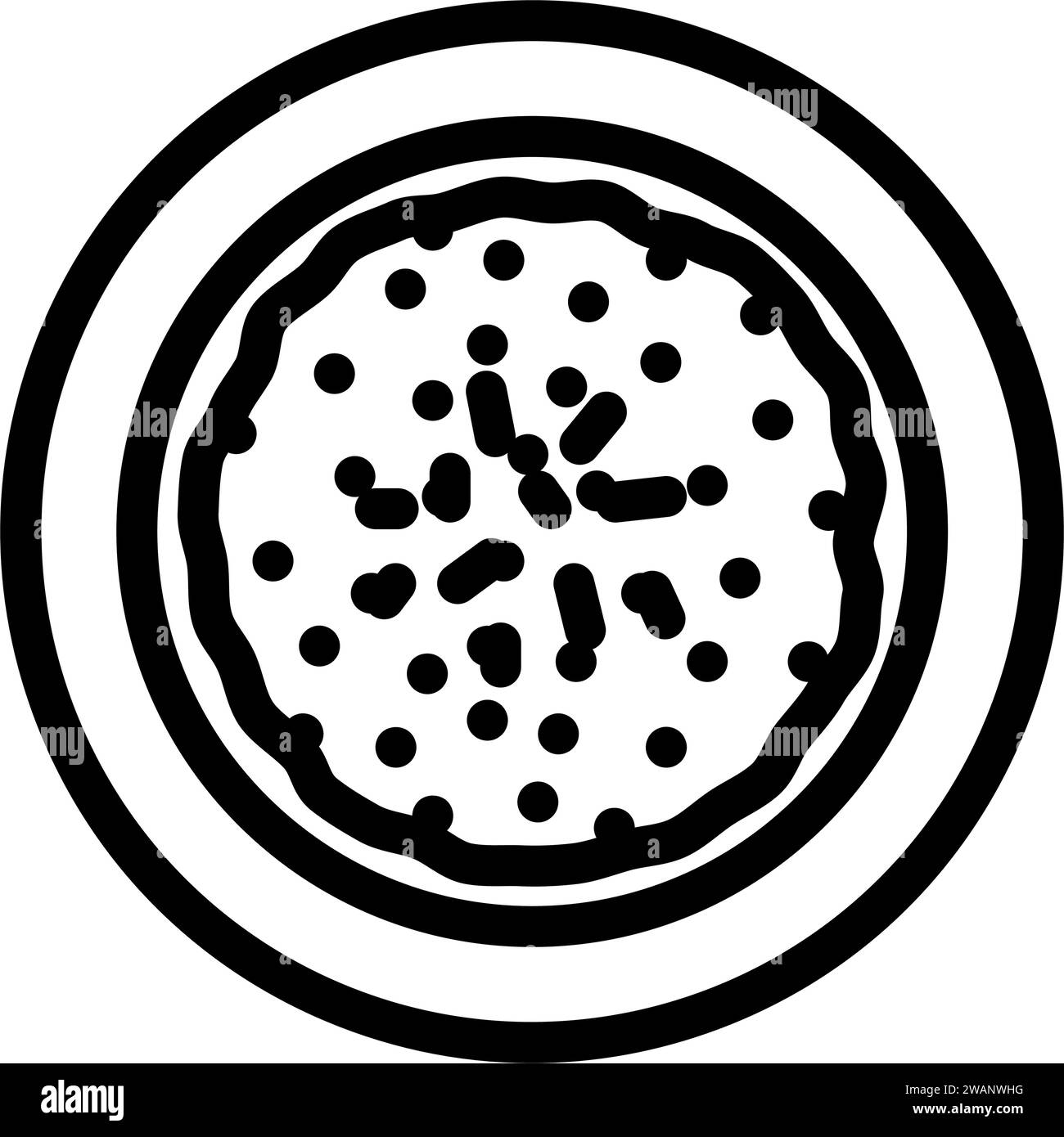 risotto milanese italian cuisine line icon vector illustration Stock ...