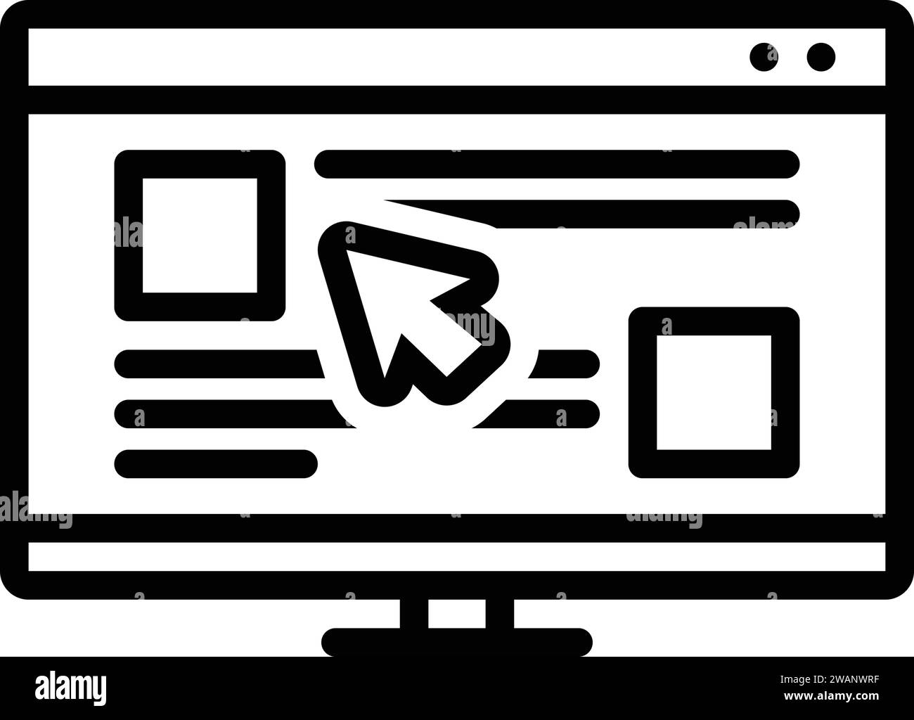 Clickable vector vectors Black and White Stock Photos & Images - Alamy