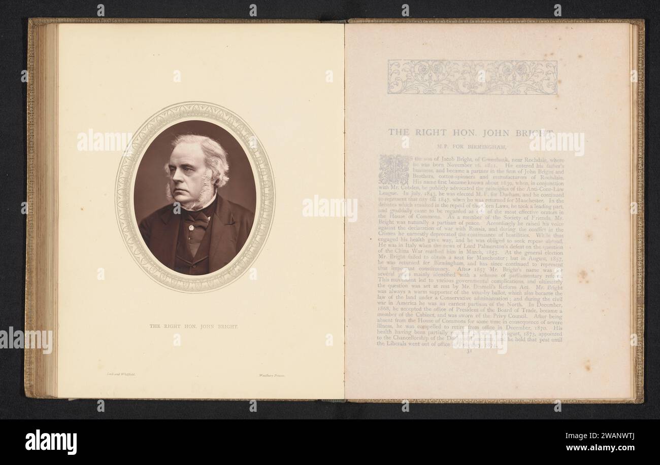 The right hon. John Bright, Lock & Whitfield, c. 1871 - in or before ...