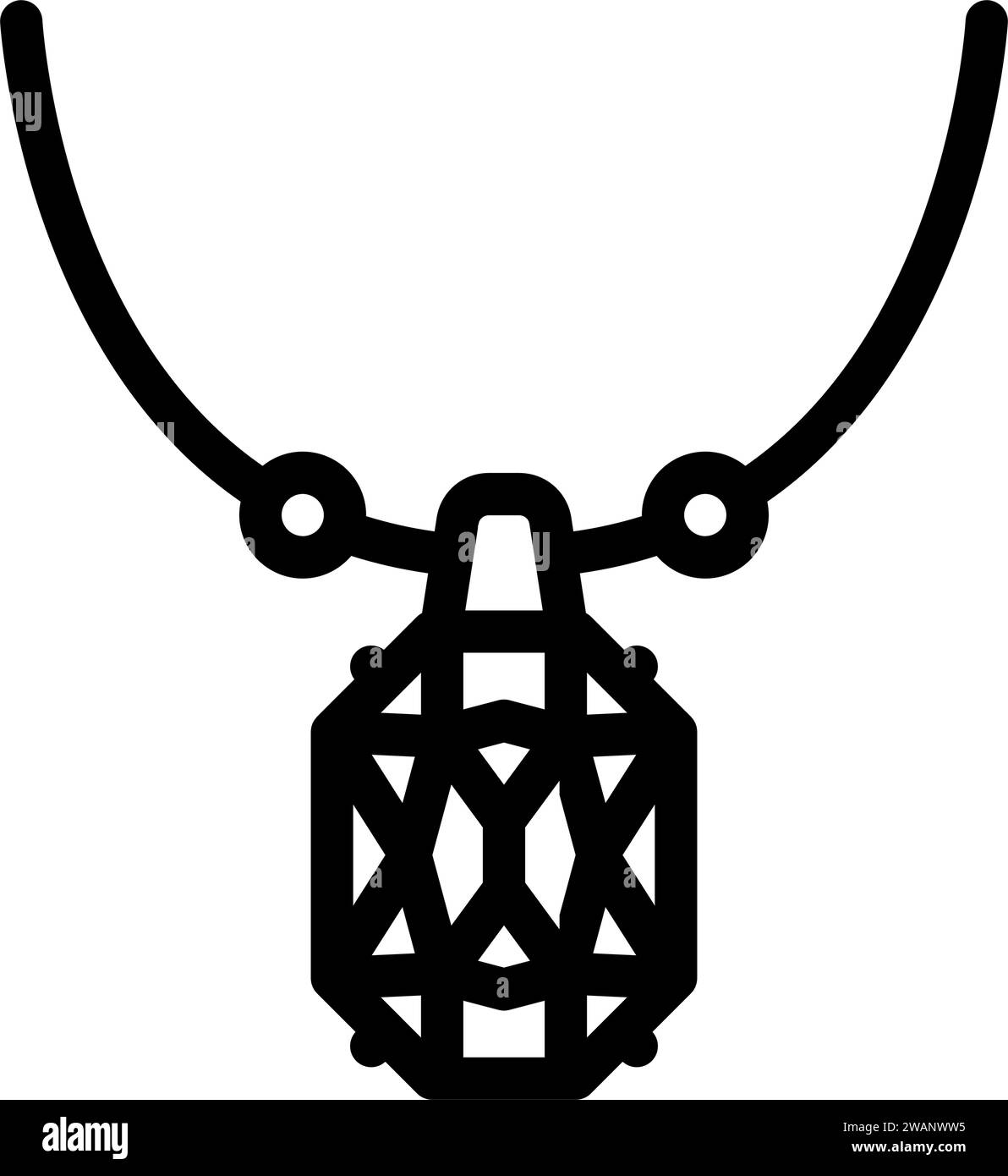 Gold chain necklace outline Black and White Stock Photos & Images - Alamy