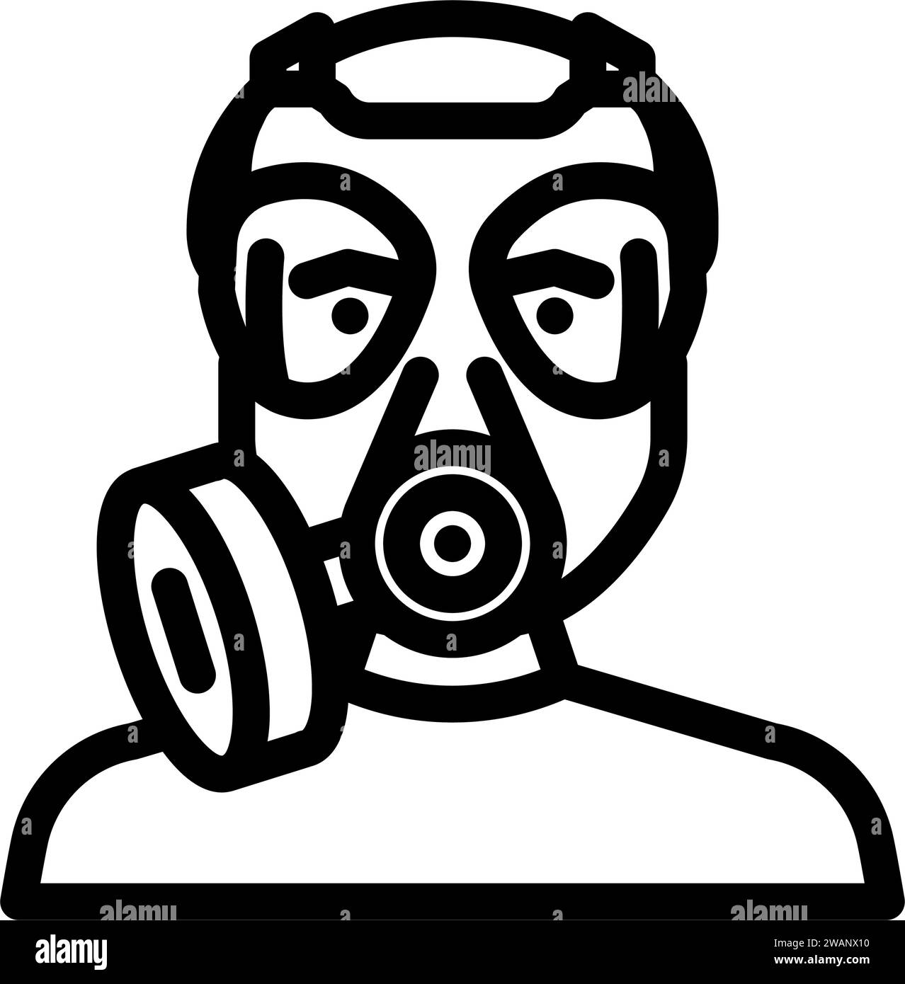 Respiratory gas mask Black and White Stock Photos & Images - Alamy