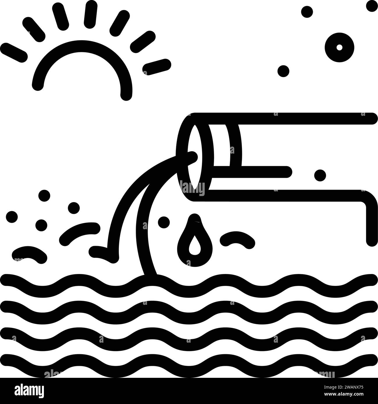 Icon for effluent,flow Stock Vector Image & Art - Alamy