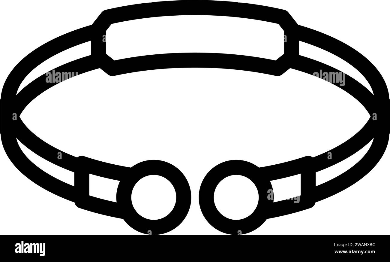 bangle jewelry line icon vector illustration Stock Vector Image & Art ...