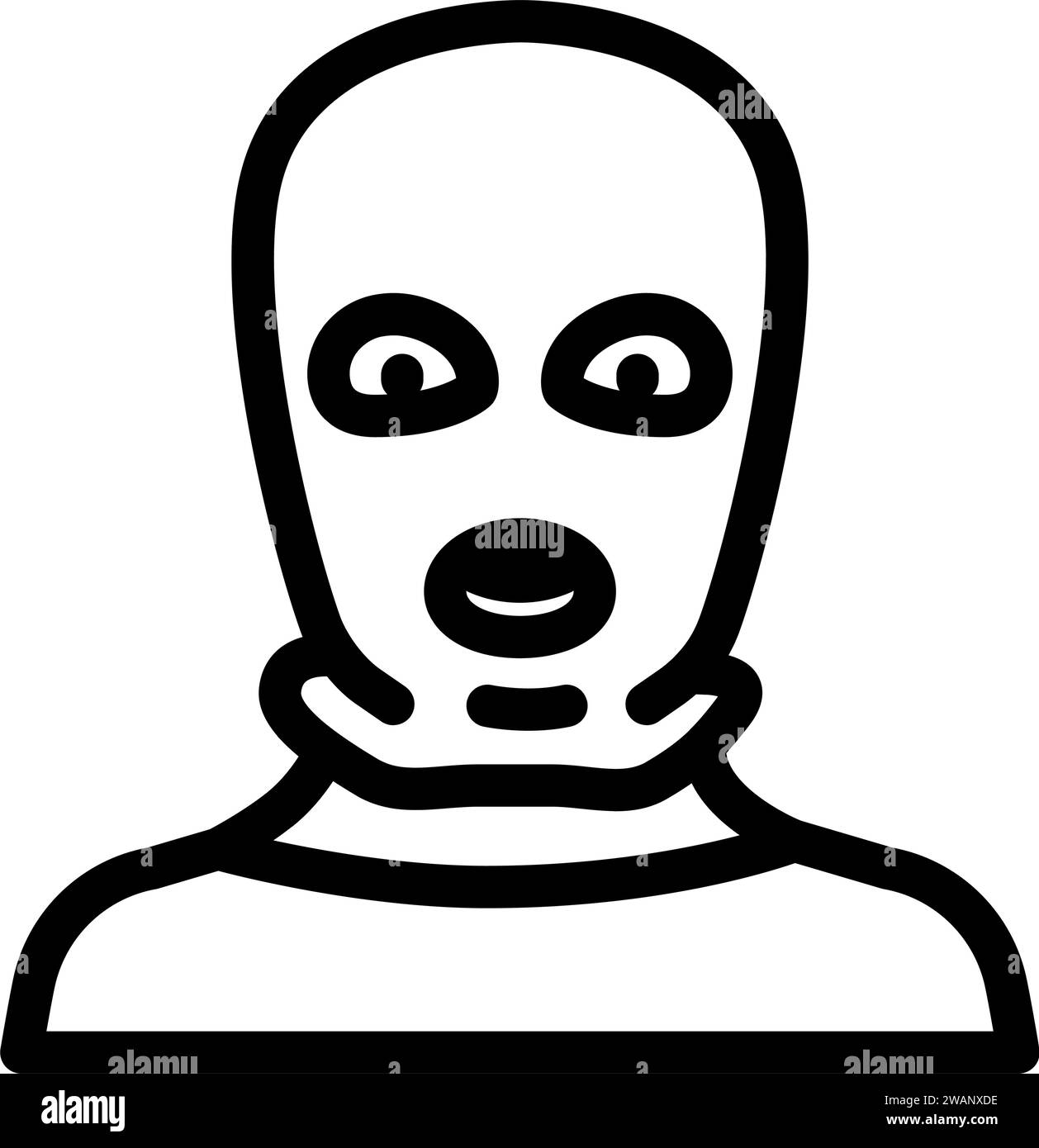 thief mask face line icon vector illustration Stock Vector Image & Art ...