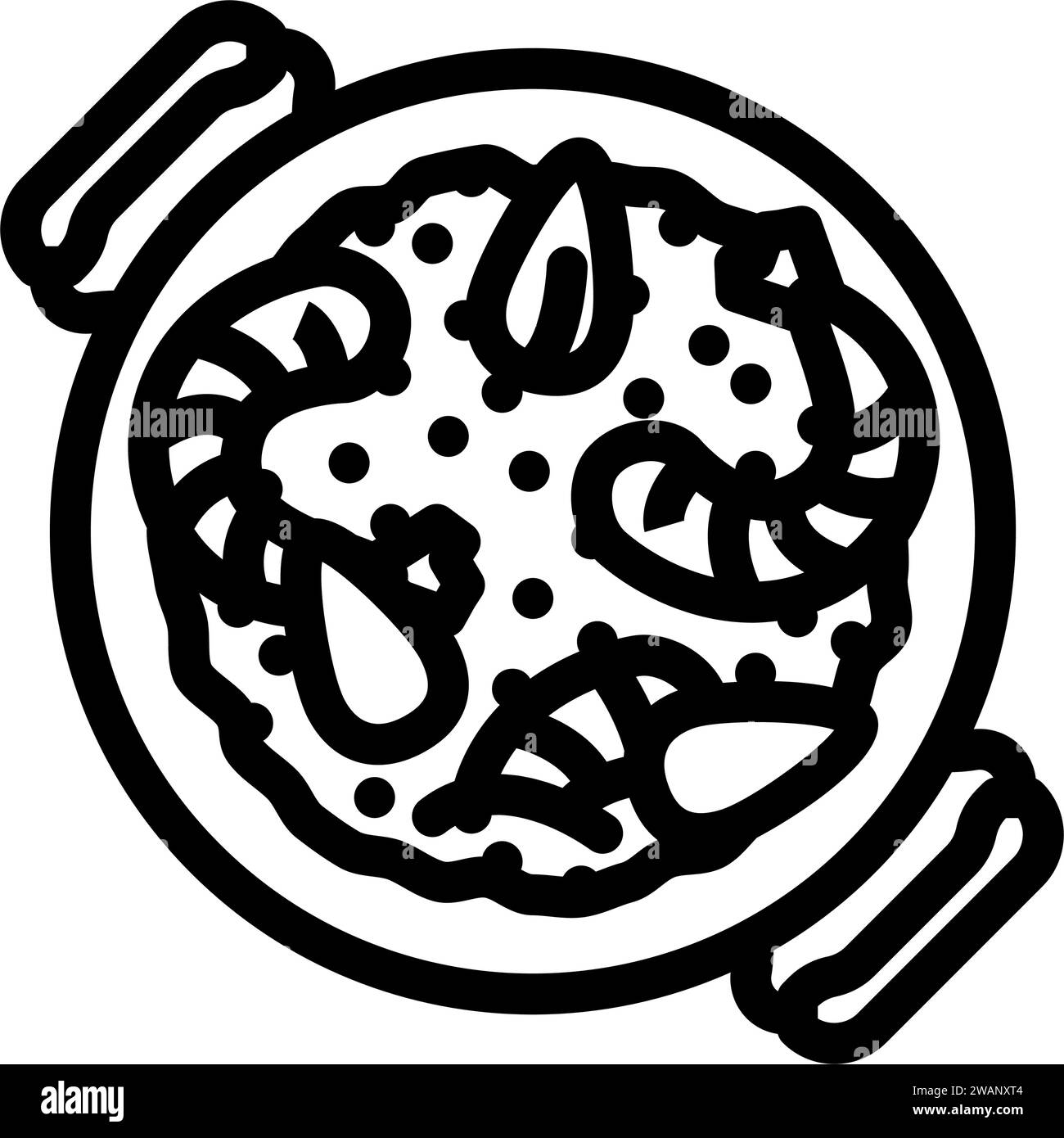 Top view paella spanish Black and White Stock Photos & Images - Alamy