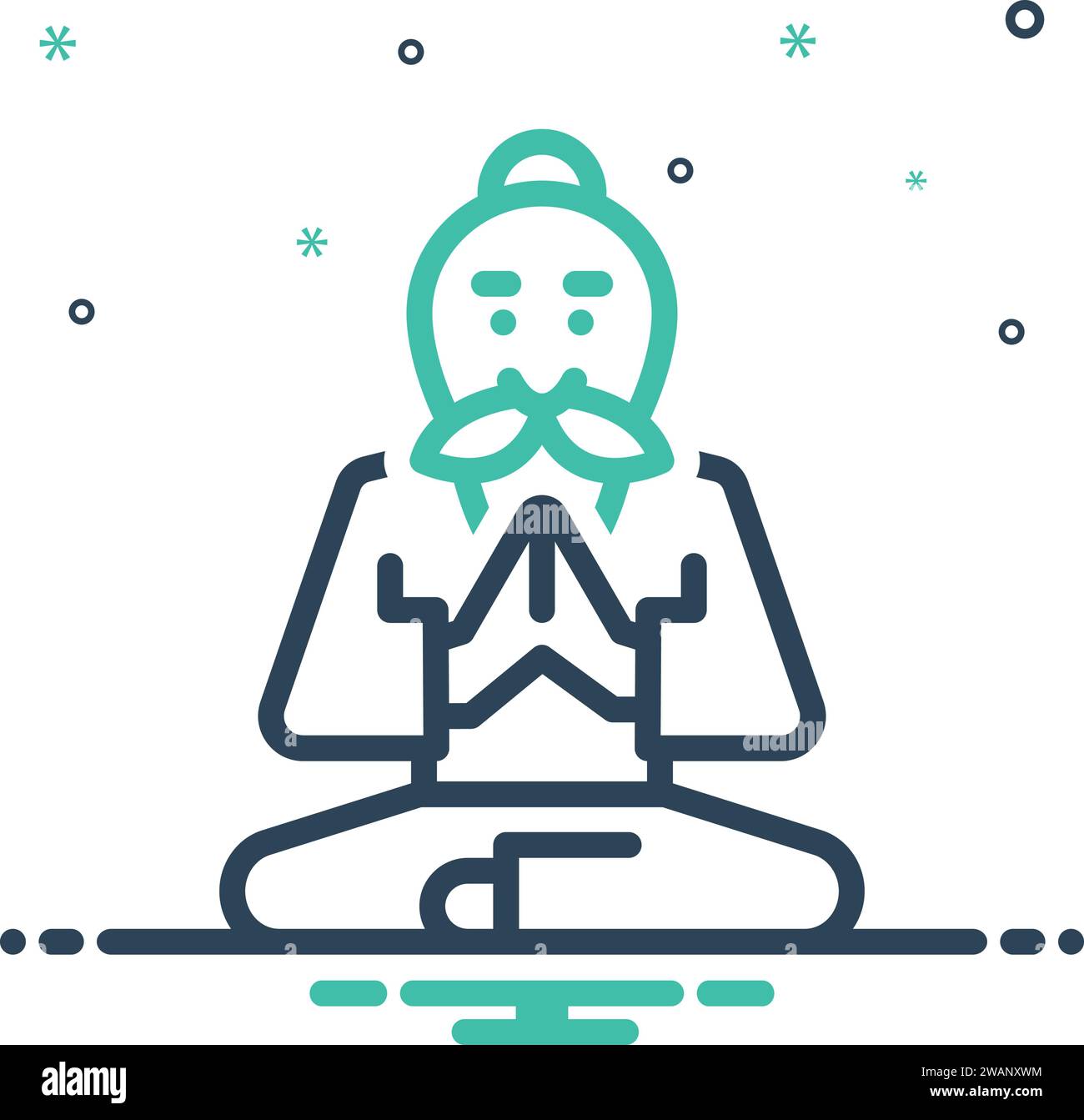 Indian spiritual master Stock Vector Images - Alamy