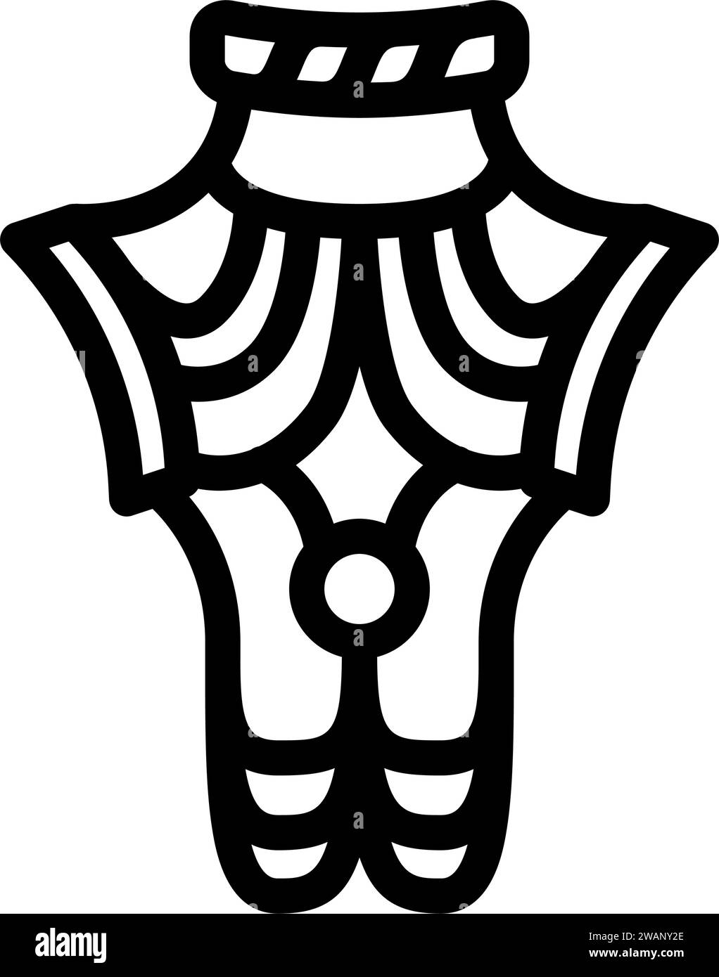 body chain jewelry line icon vector illustration Stock Vector Image ...