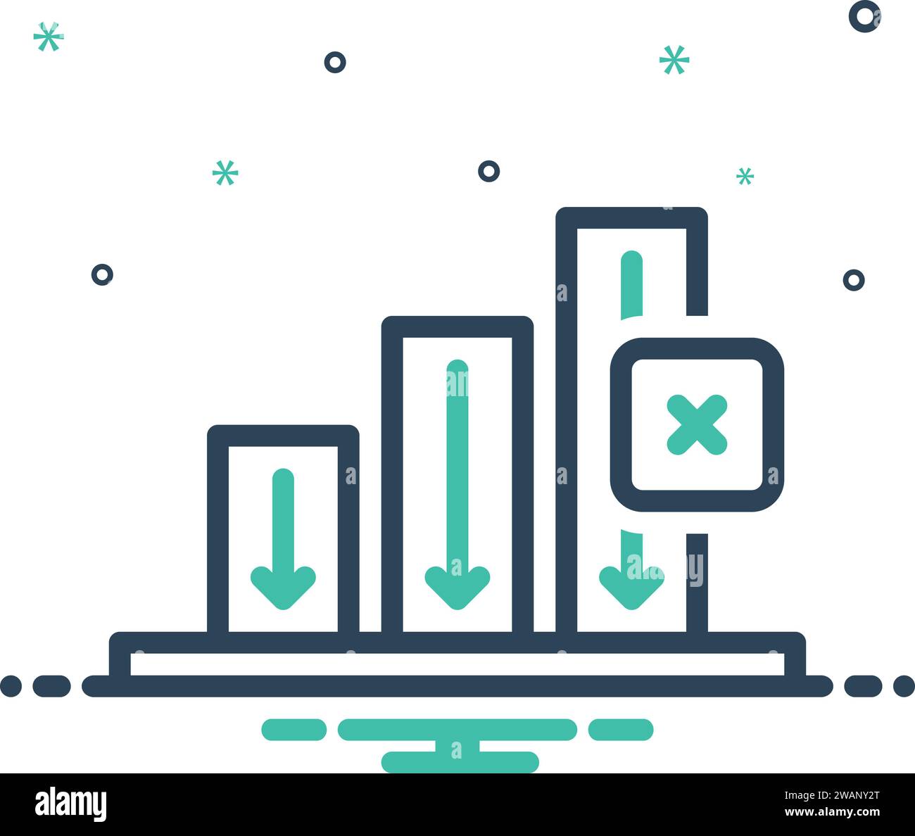 Icon for decline; decrease Stock Vector Image & Art - Alamy