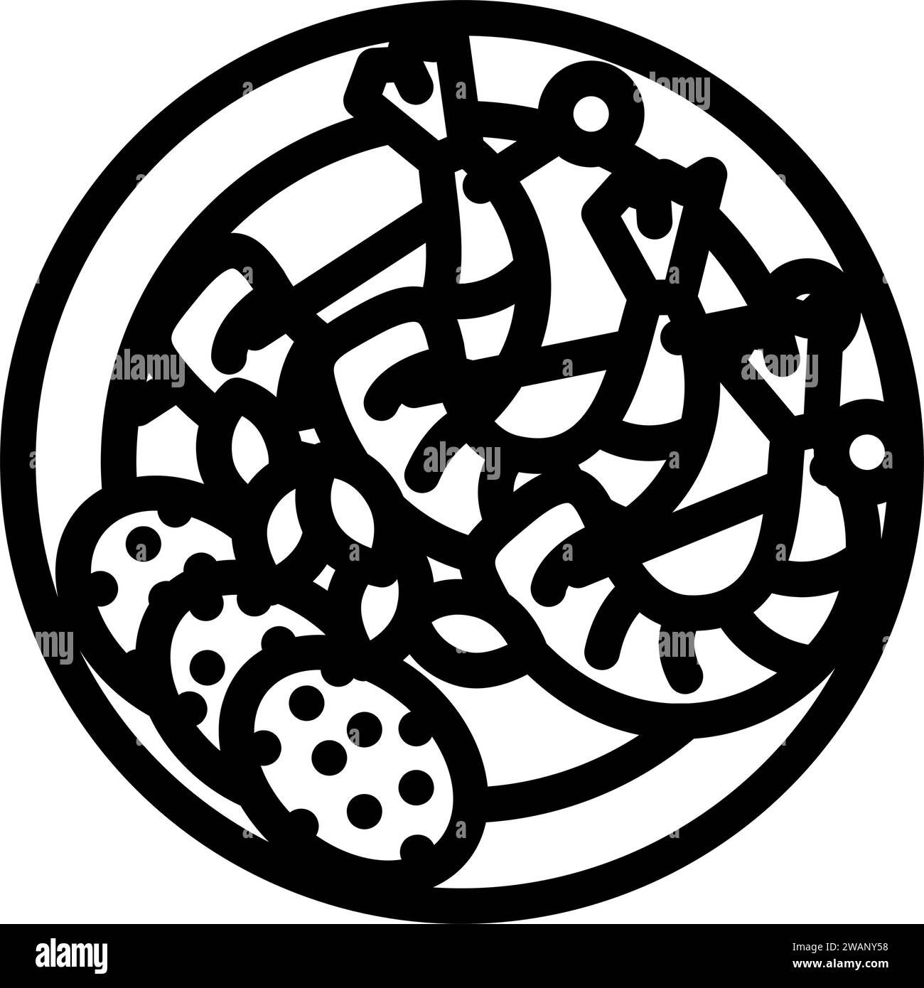 Tapas Selection Spanish Cuisine Line Icon Vector Illustration Stock Vector Image And Art Alamy